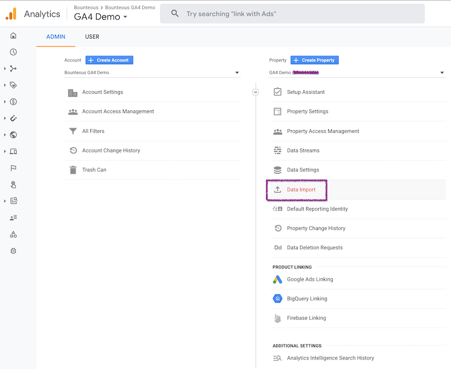 Google Analytics 4 (GA4) Data Import Feature | Bounteous Google Analytics 4 (GA4) Data Import Feature | Bounteous